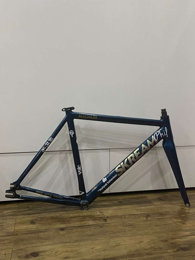 skream magnum 2020 blue gold frameset, Sports Equipment, Bicycles ...