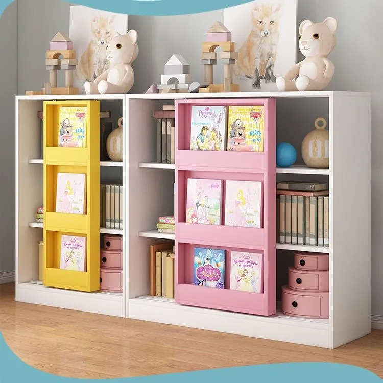 Sliding Door Children's Bookcase Sliding Door Bookshelf Storage Cabinet Toy Cabinet Bookcase ...