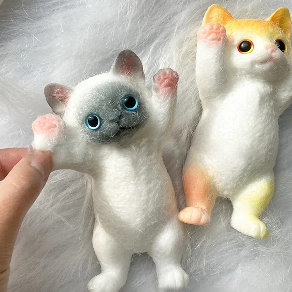 Sticky Taba Squishy Toys Fufusquishy Flocking Cat for Children ,Anti ...