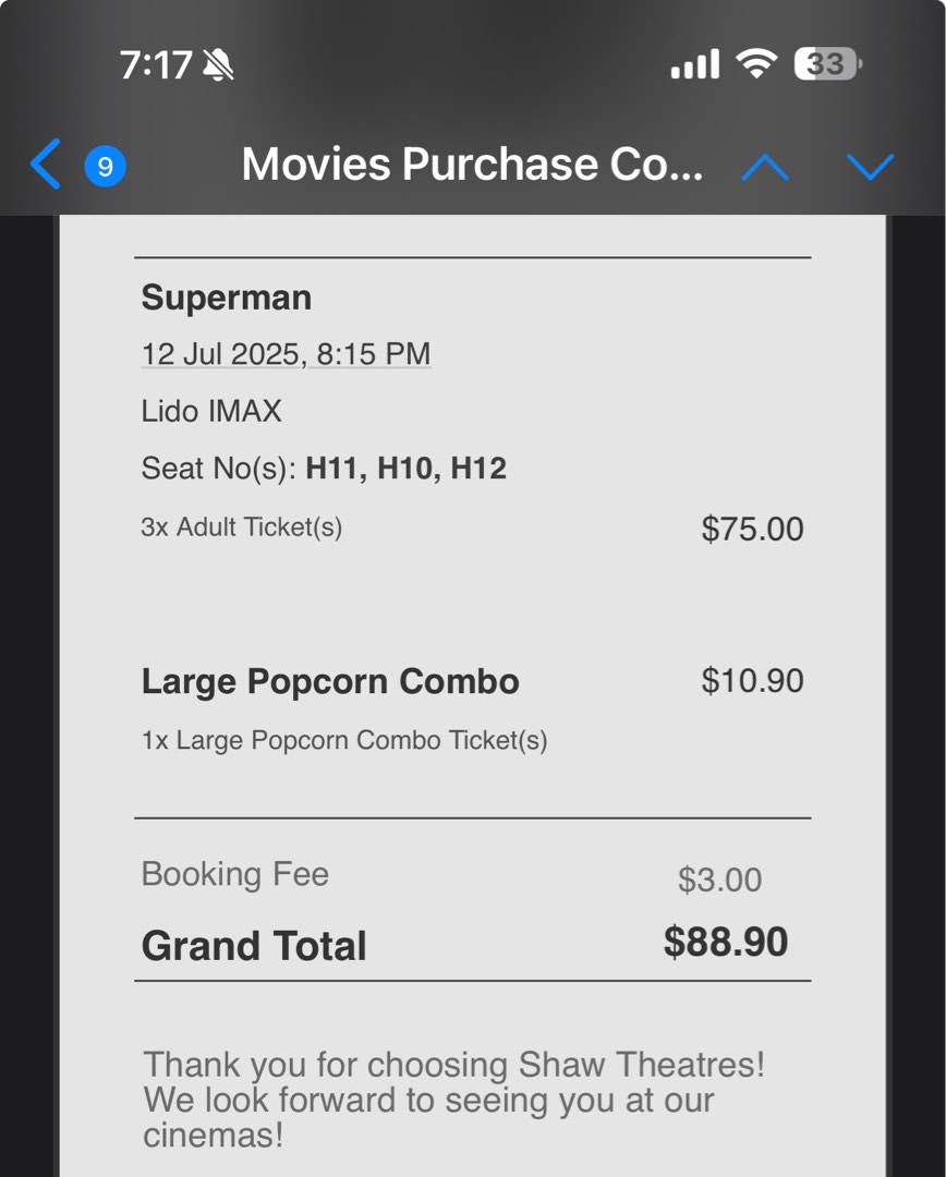 Superman Movie Tickets - 12 Jul 2025, Tickets & Vouchers, Event Tickets ...