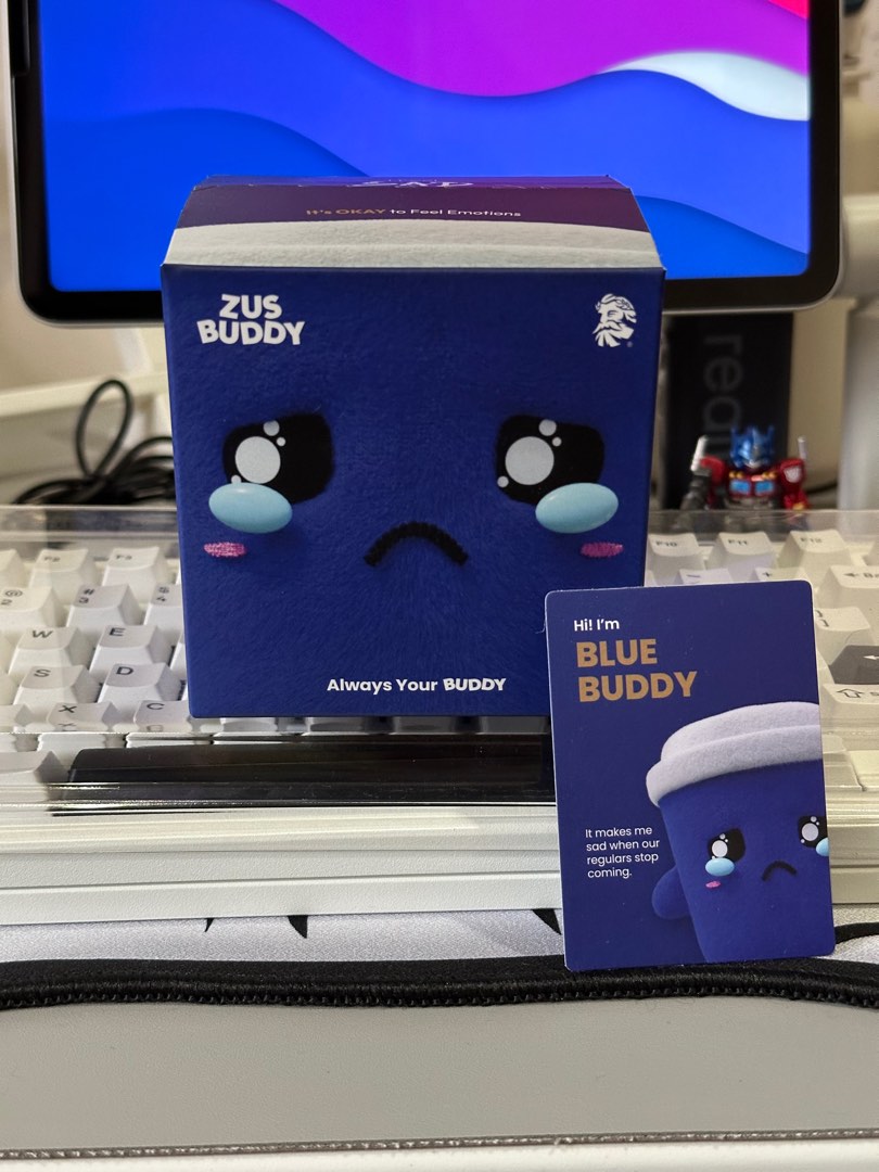 Zus Buddy Sad - Blue Buddy, Hobbies & Toys, Toys & Games on Carousell