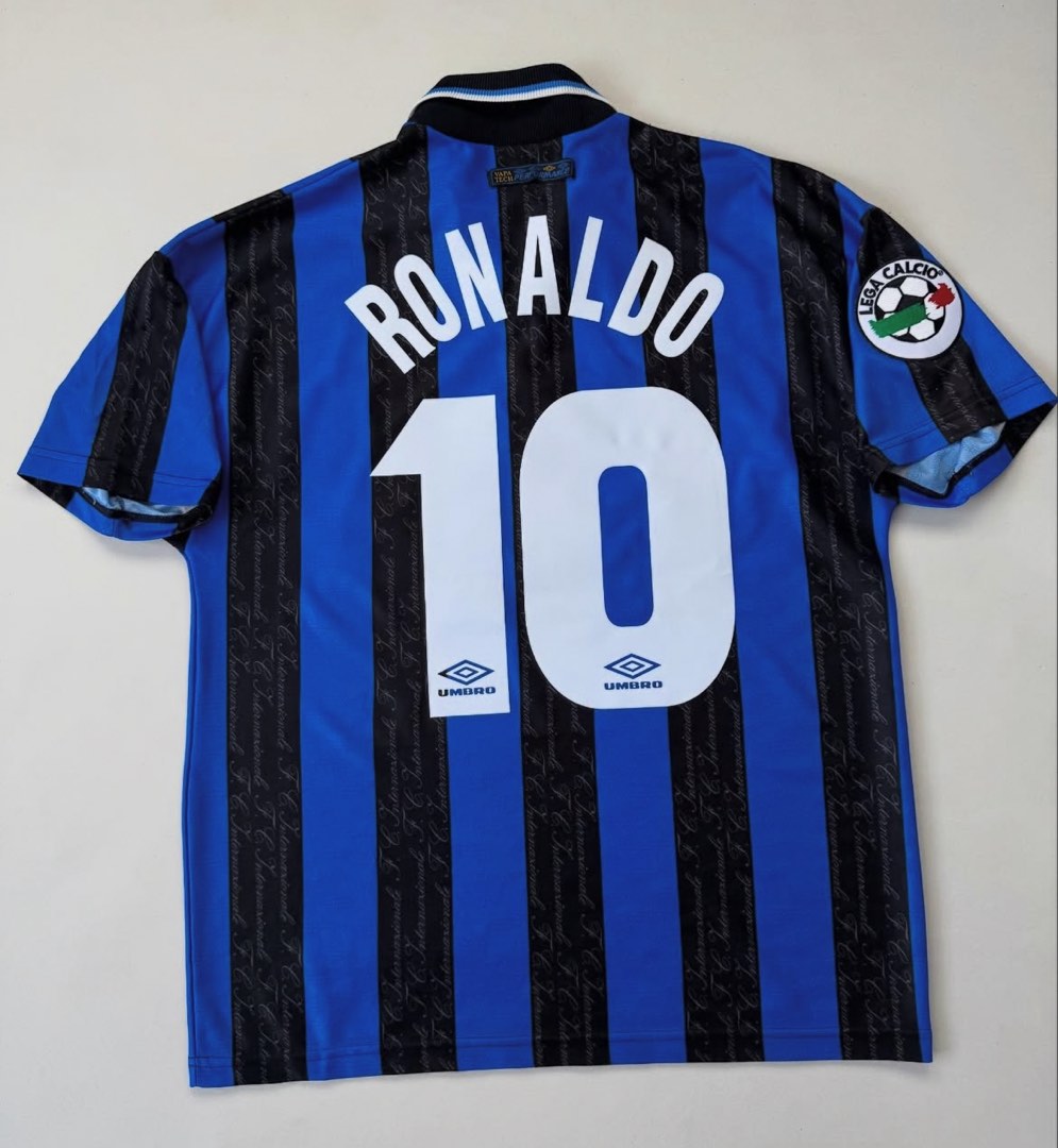 #10 R9 Ronaldo Inter Milan 1997 Home soccer/football jersey/kit rare ...