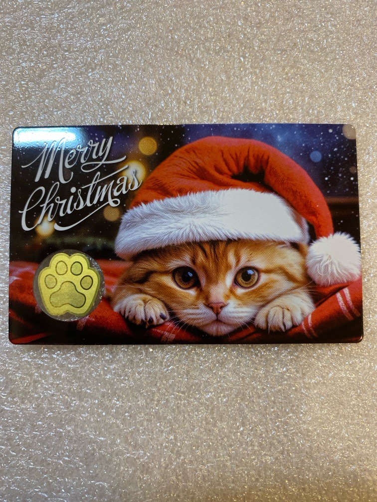 1/1000 oz 999 Fine Gold 3000 CFA Francs Chad Christmas Cat Coin in ...