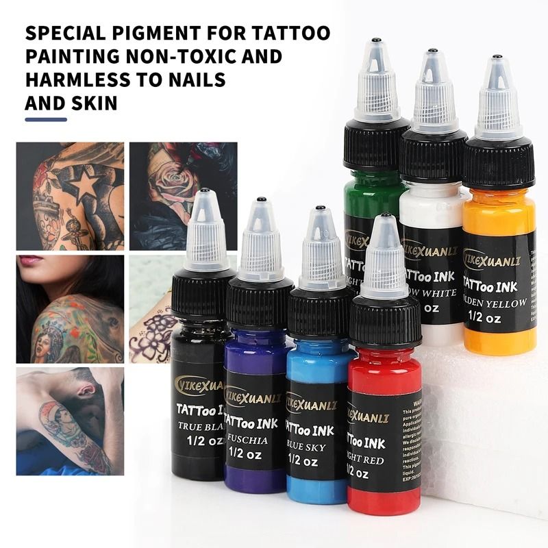 15ml 7colors Tattoo Ink Pigment with box Body Art Tattoo Kits Professional Beauty Paints Makeup ...