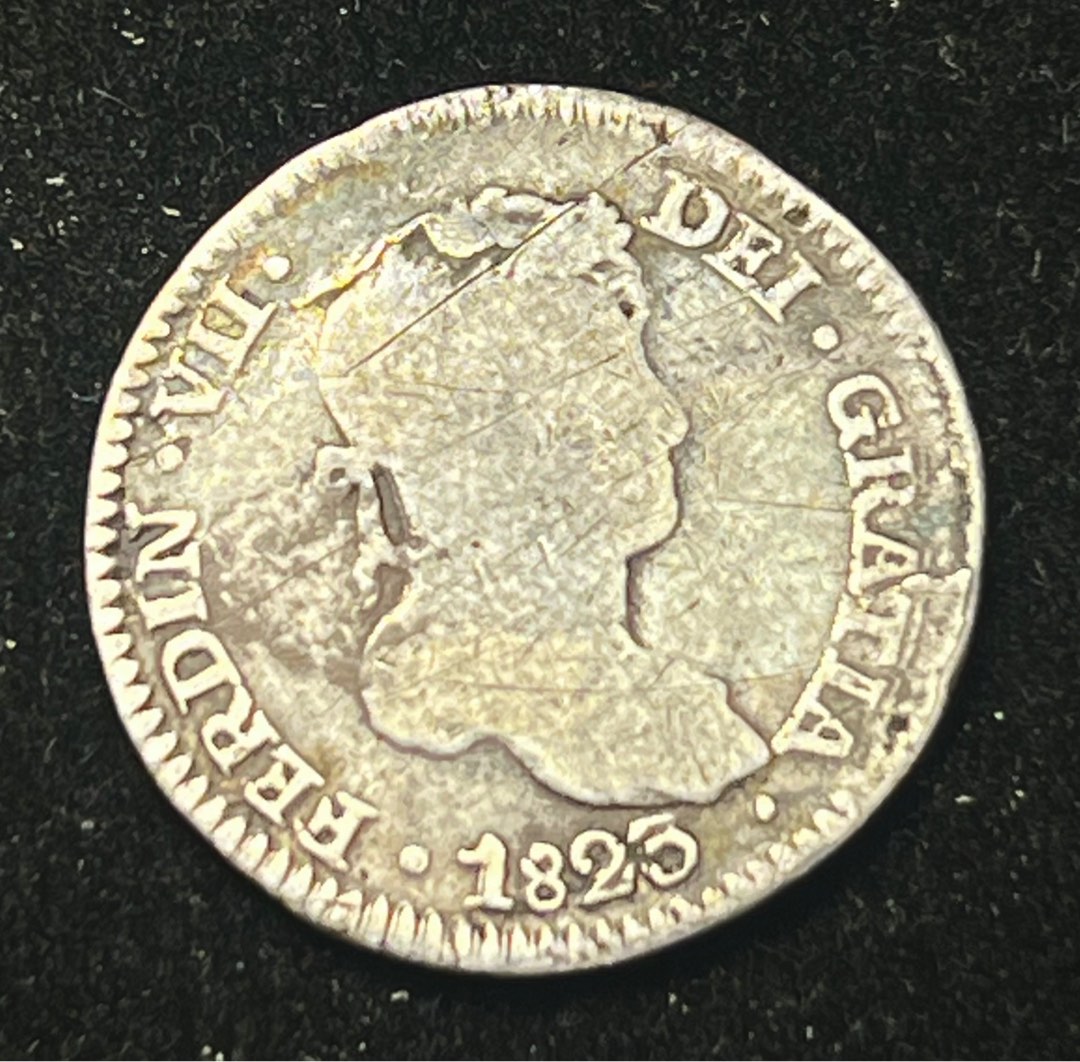 1823 Viceroyalty of New Spain Peru Lima Mint Ferdinand VII King of ...