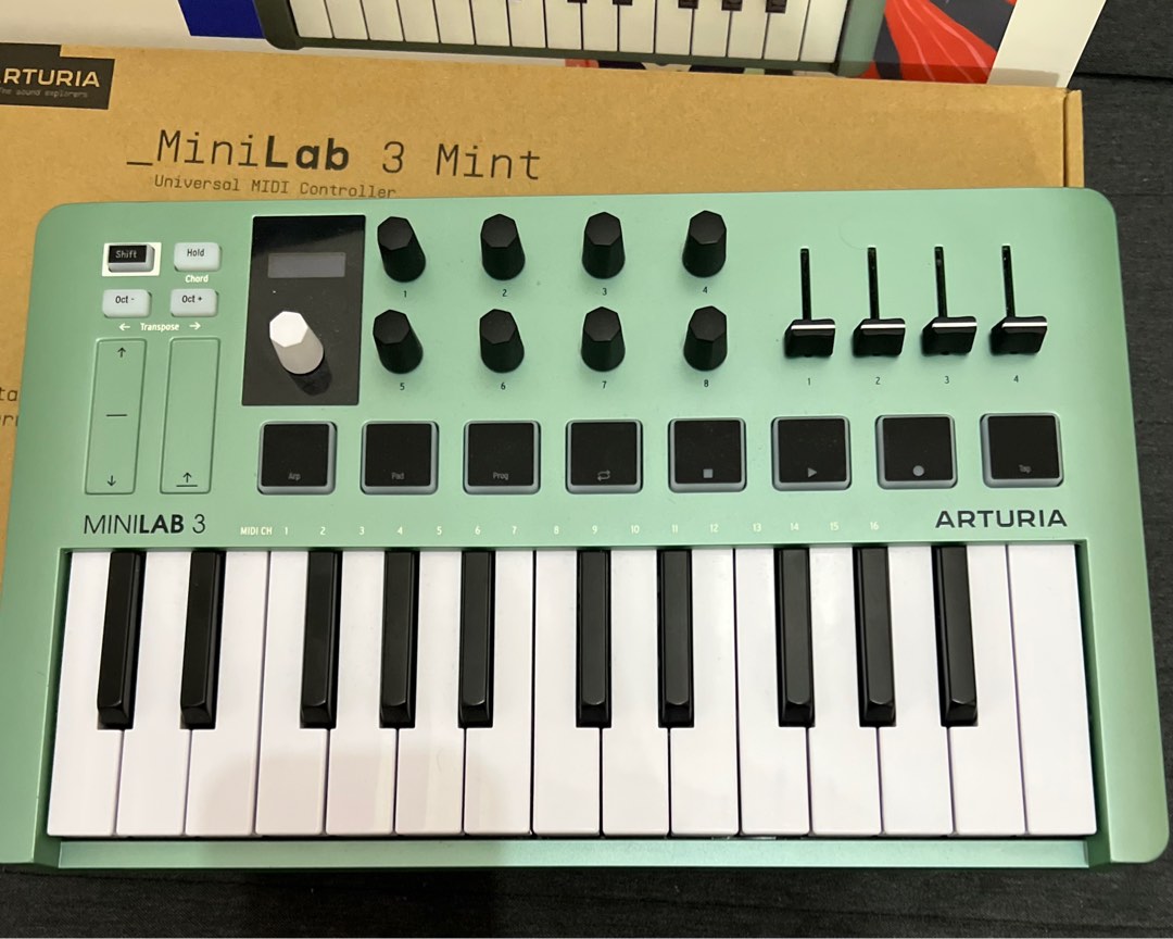 Arturia Mini lab 3 Midi Controller Keyboard Mint Green, Hobbies & Toys ...