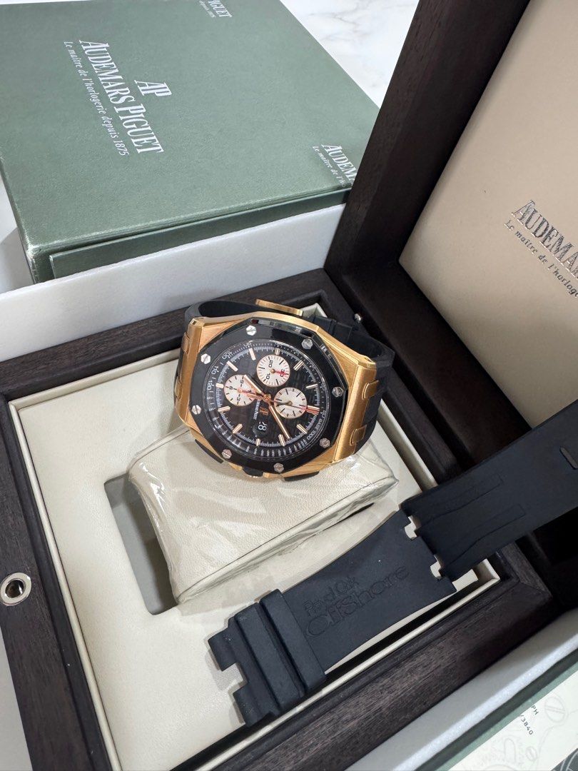 Audemars Piguet Rose Gold Royal Oak Offshore Chronograph with full ...