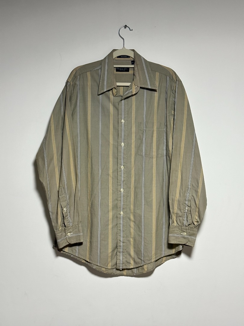 Authentic Vintage Christian Dior Button Up, Luxury, Apparel on Carousell