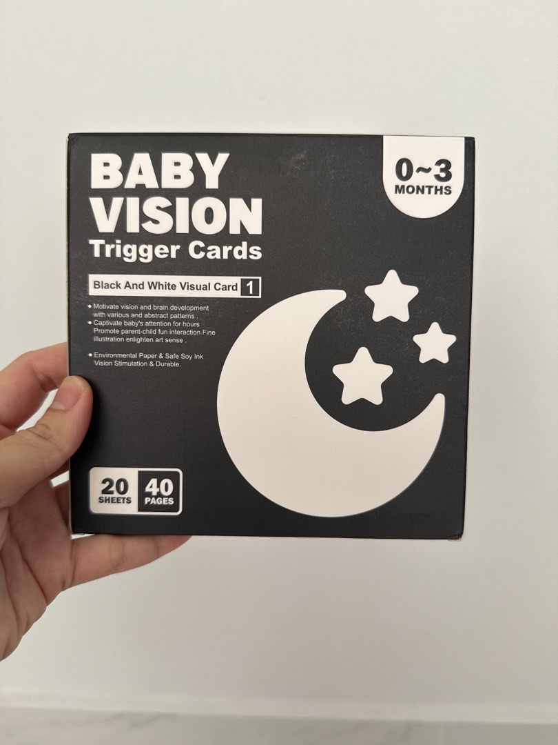 Baby Vision Trigger Cards - Black and White Visual Card, Hobbies & Toys ...