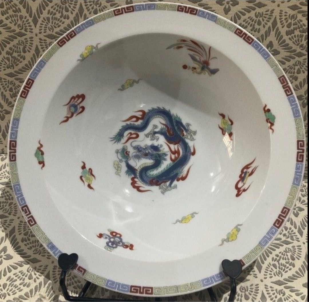 C8 Dragon Four Legged Blue Red Phoenix Sango Porcelain Ramen Bulalo ...