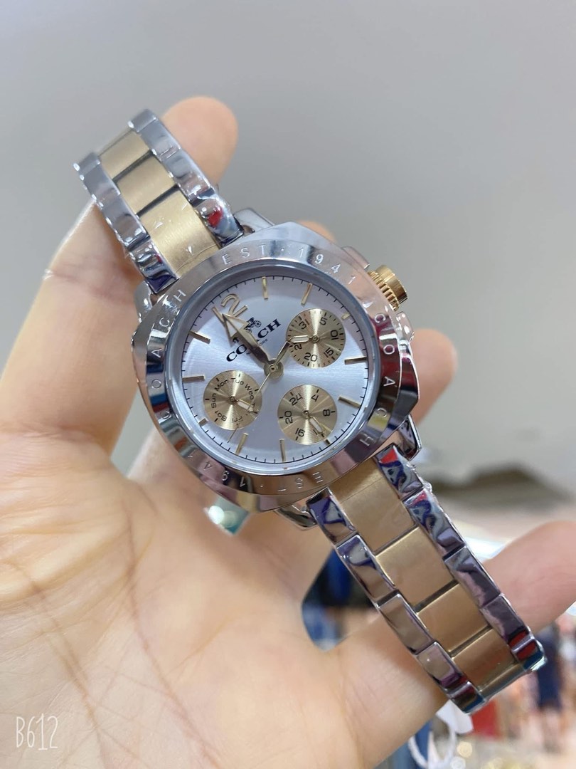 COACH TWO TONE DIAL WOMEN AUTHENTIC WATCH, Women's Fashion, Watches ...