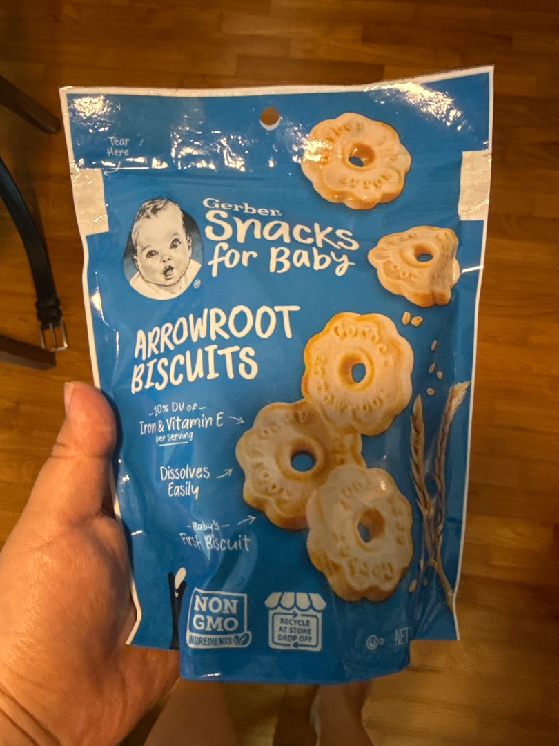 Gerber Arrowroot Biscuits, Babies & Kids, Nursing & Feeding, Weaning ...