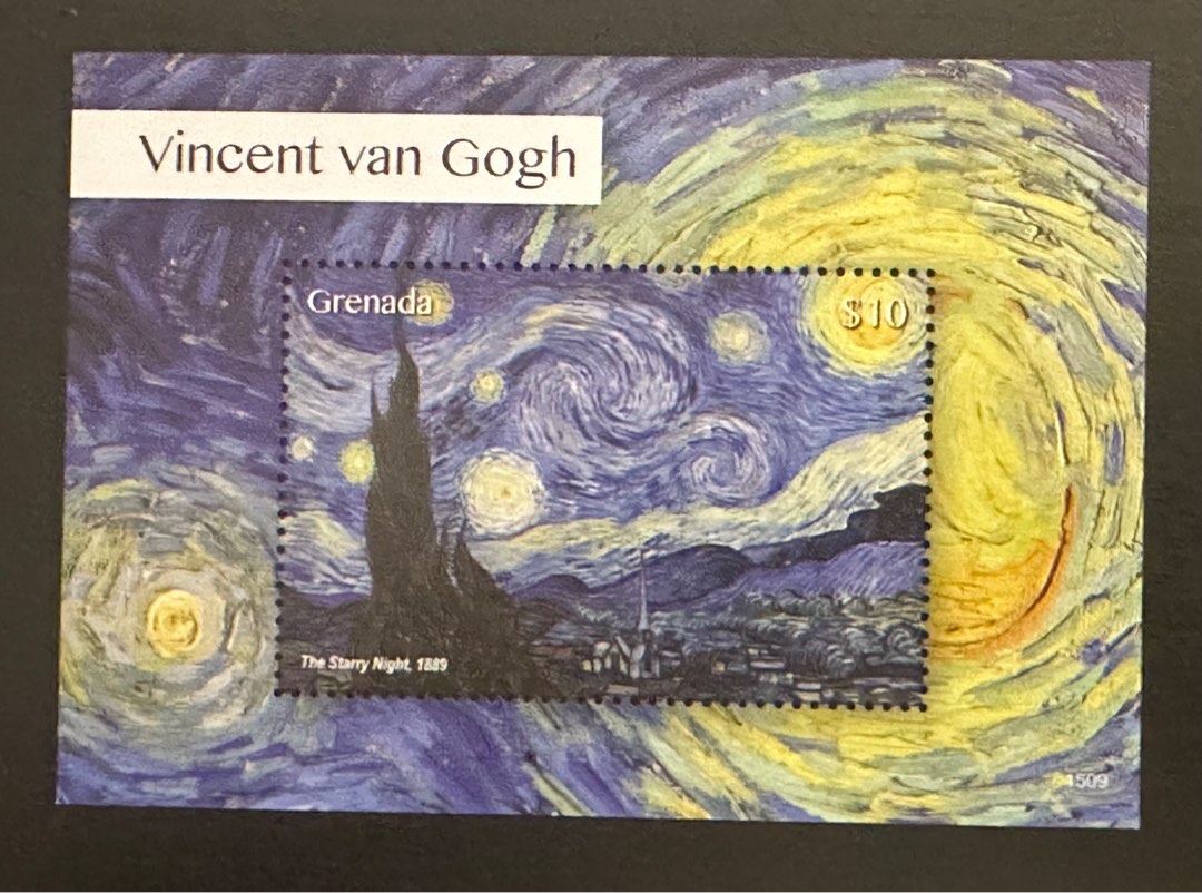 Grenada Vincent Van Gogh 'The Starry Night' Stamp, Hobbies & Toys ...