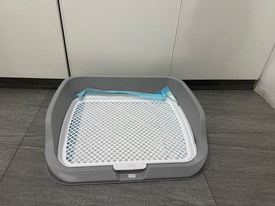 Grey Pet Litter Box with Grate, Pet Supplies, Homes & Other Pet ...