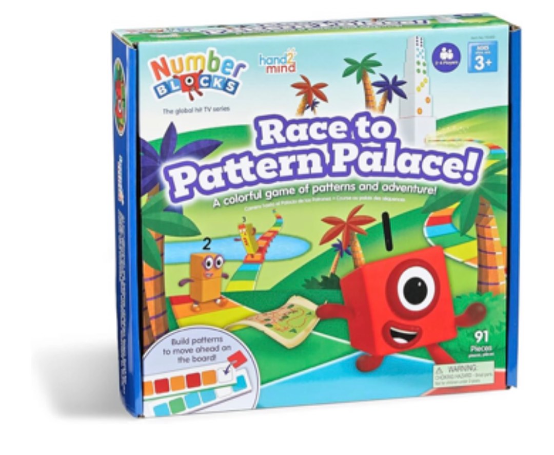hand2mind Numberblocks Race to Pattern Palace! Board Game, Preschool ...