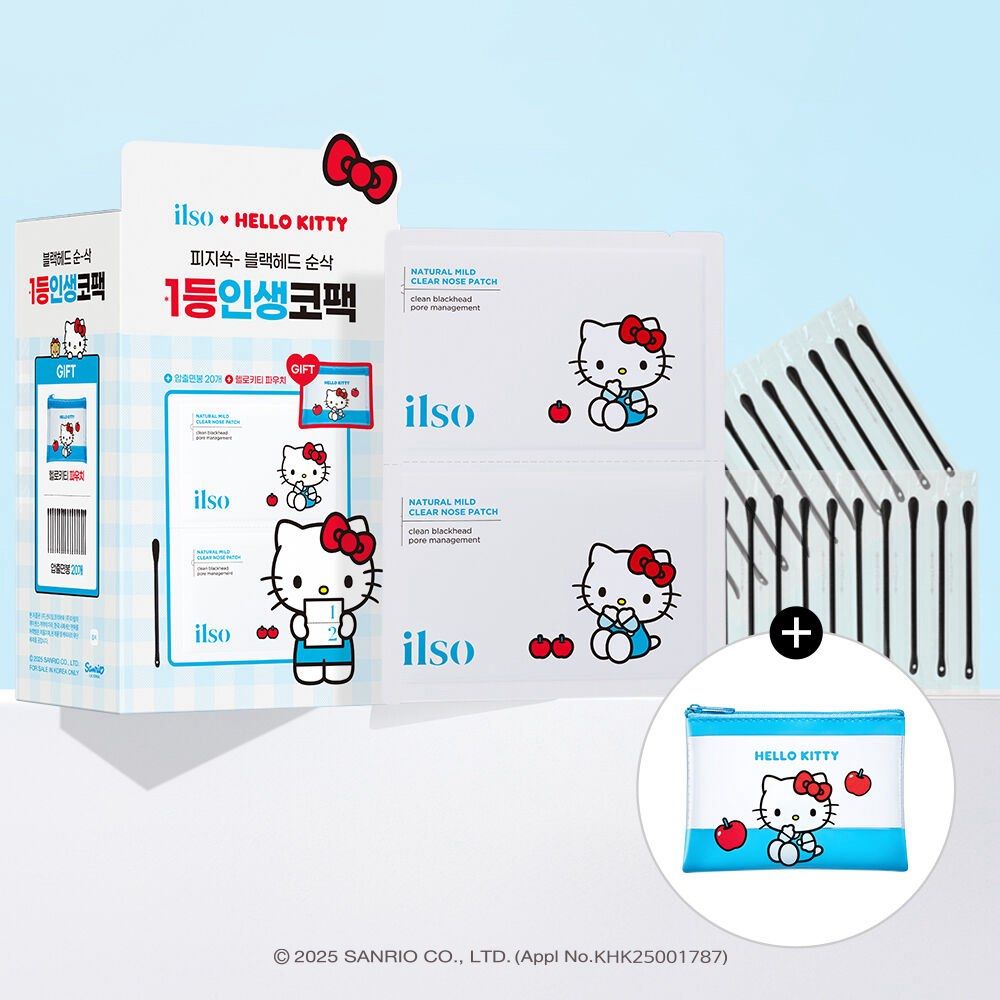 [Hello Kitty Version] ilso Natural Mild Clear Nose Pack 10 pieces ...