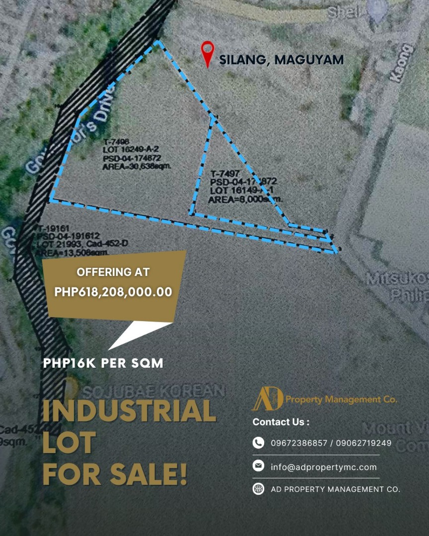 INDUSTRIAL LOT FOR SALE - SILANG, MAGUYAM, Property, For Sale, Lot on ...