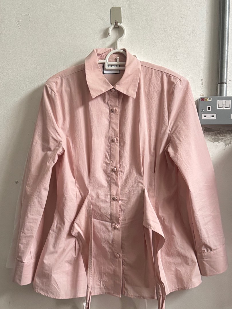 Khairrins Structured Belt Top Pink, Women's Fashion, Tops, Shirts on ...