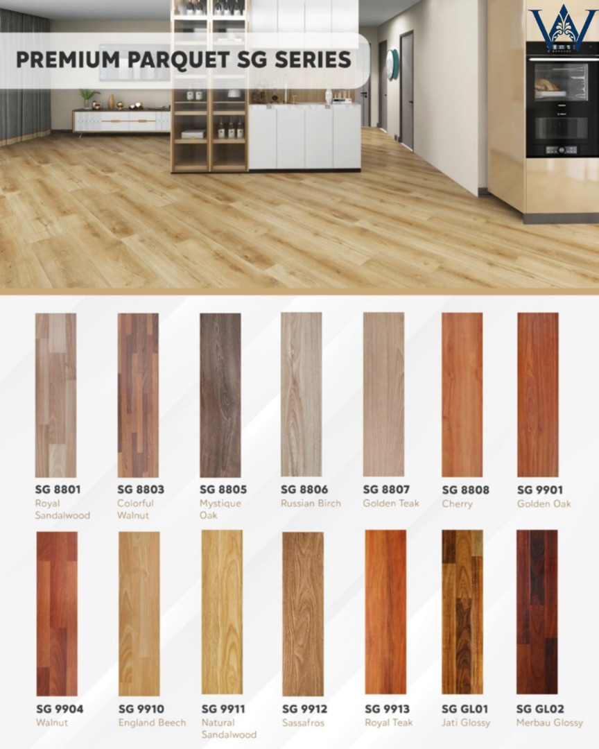 LANTAI PARKIT SELGRID KAYU TEBAL 8,3mm, Perabotan Rumah di Carousell