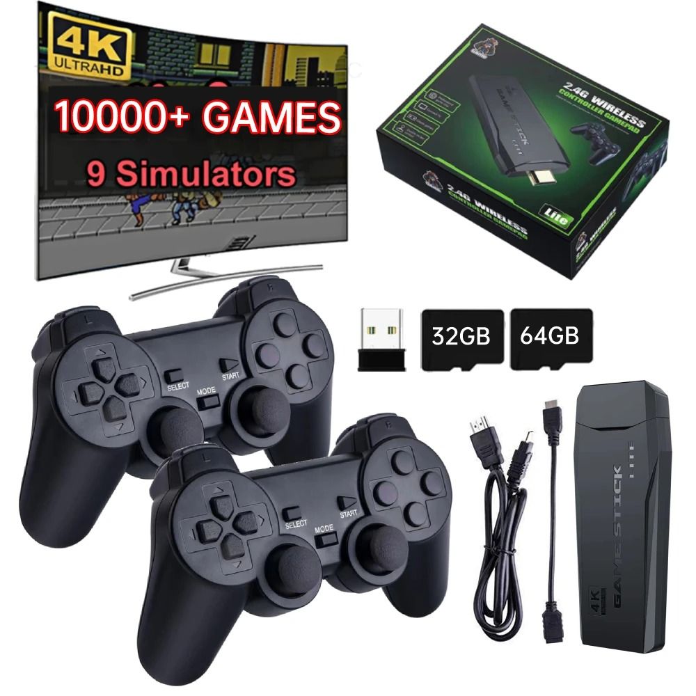 M8 Game Console Retro Handheld 10000Games Player 4K HD Video Game Stick ...