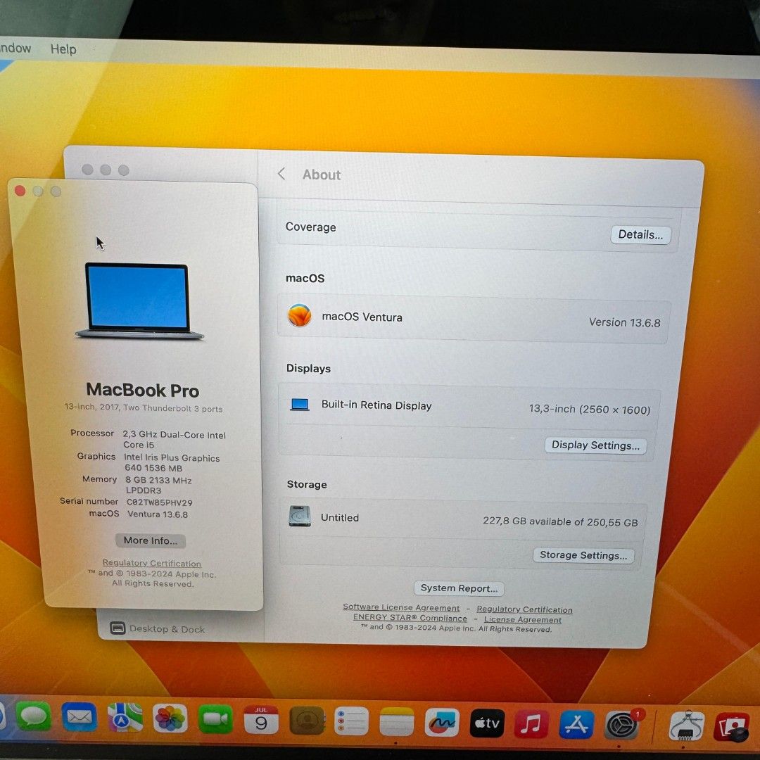 Macbook Pro 2017 core i5 Layar 13 inch Space Grey Full set, Elektronik ...