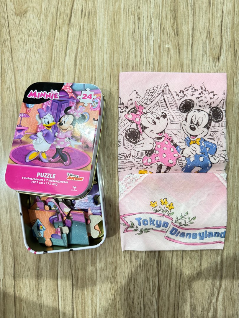 Mickey Mouse Minnie Mouse Tin can puzzle hanky, Hobbies & Toys, Toys ...