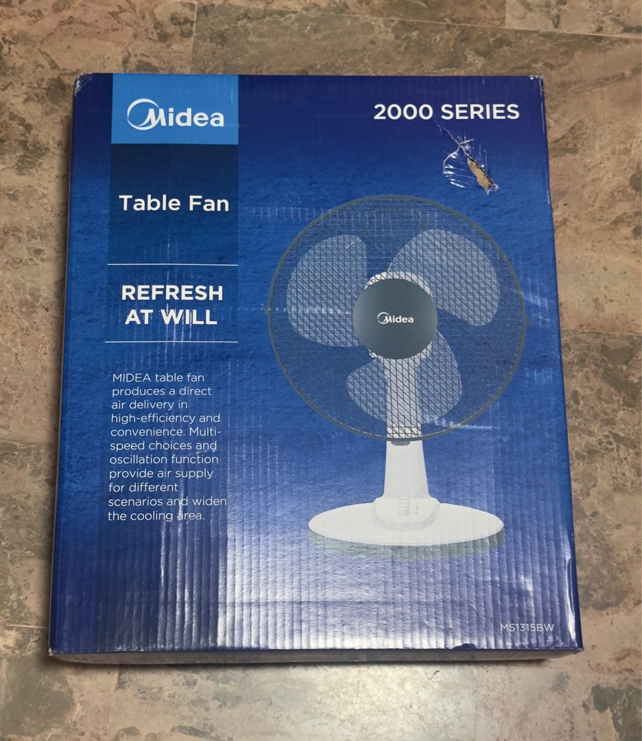 Midea 12inch Table Fan - Brand New, Furniture & Home Living, Lighting ...