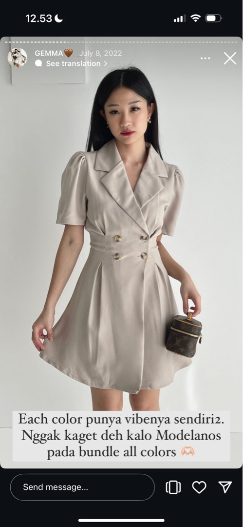 Modelano Gemma Dress Flowy, Fesyen Wanita, Pakaian Wanita, Gaun & Rok di Carousell