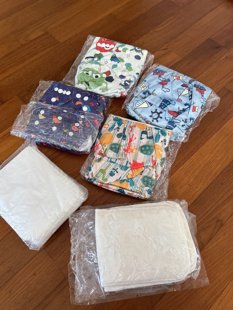 New Reusable Waterproof Diapers Nappies w Inserts / Swim Diaper, Babies ...