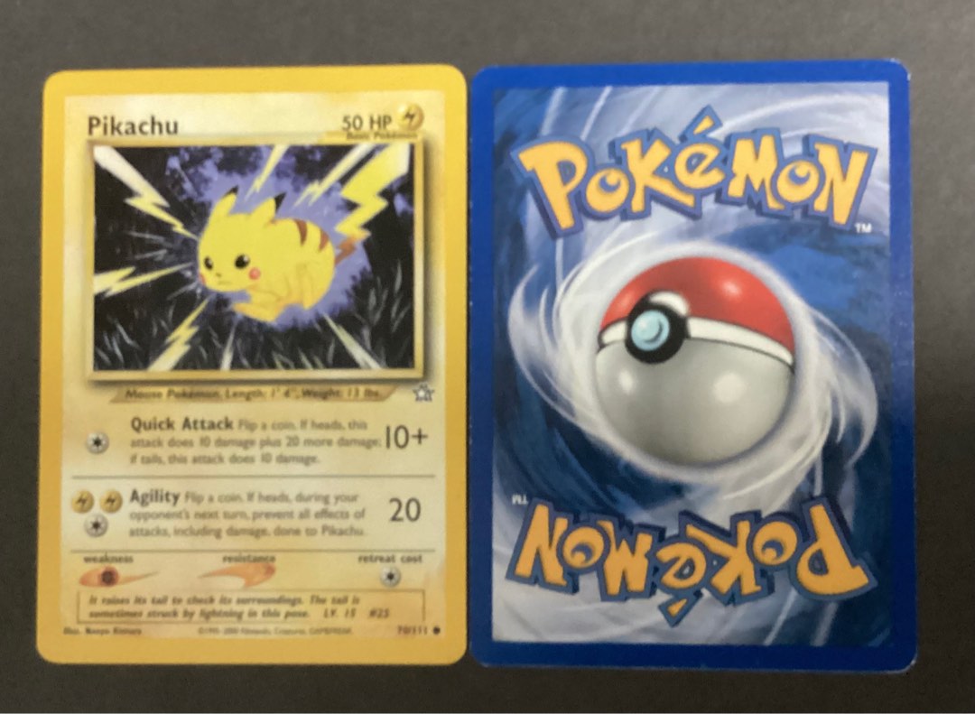 Pokémon Neo Genesis Card: Pikachu (70/111), Hobbies & Toys, Memorabilia ...