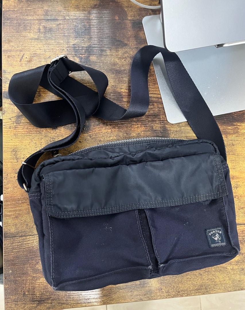 Porter sling bag messenger bag black for school office travel bag, Men's Fashion, Bags, Sling ...