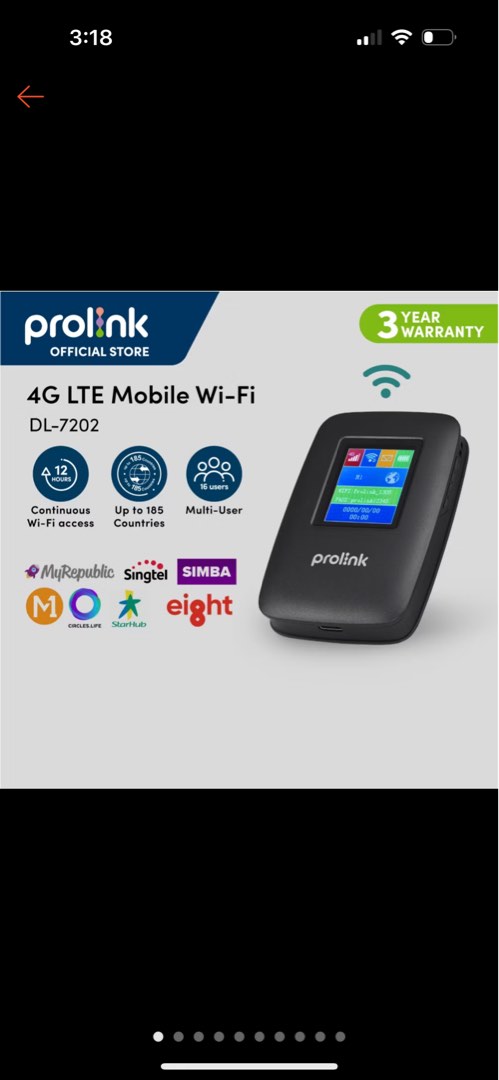 Prolink 4G LTE Mobile Wi-Fi DL-7202, Mobile Phones & Gadgets, Mobile ...