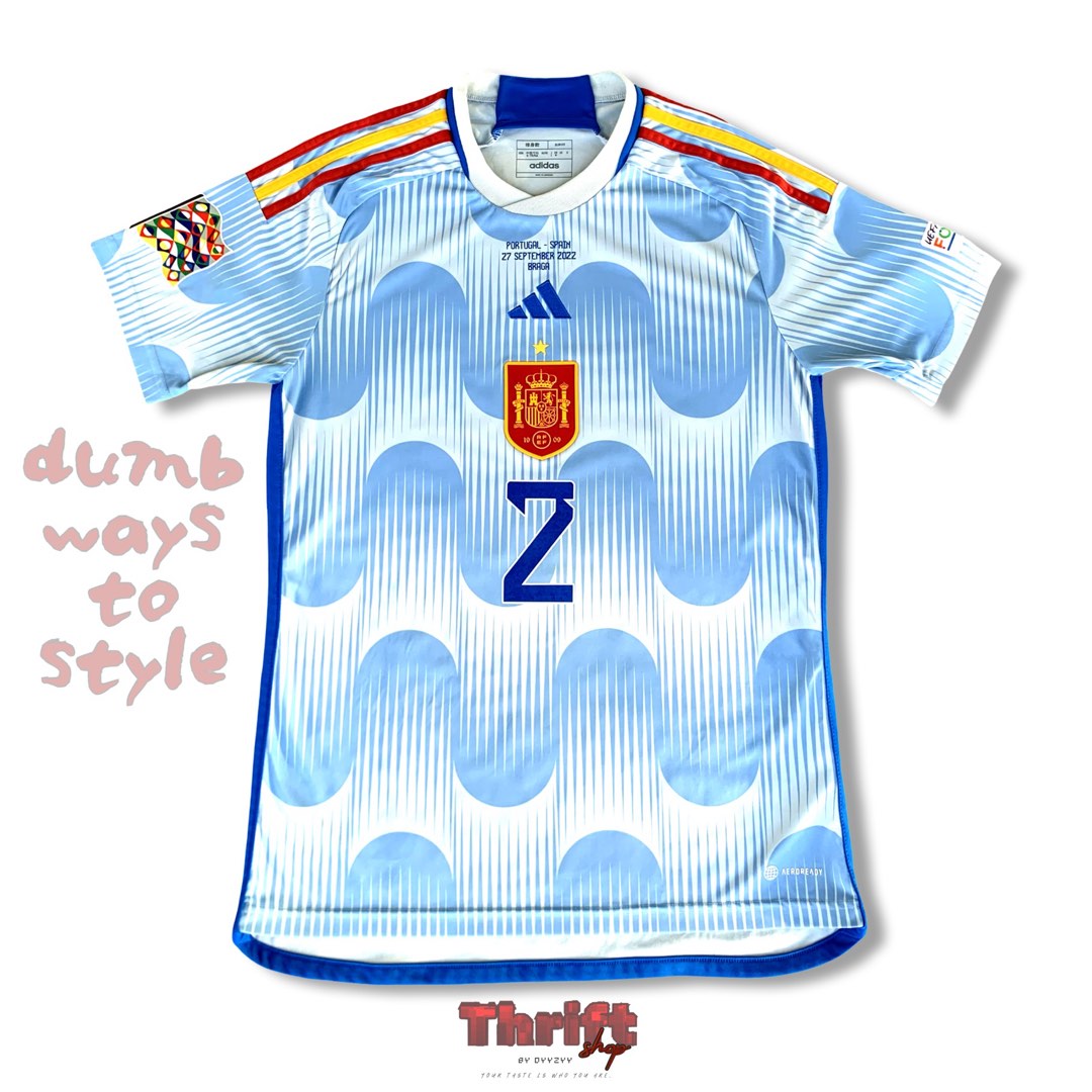 [RARE] Original 2022 Spain Away UEFA Nations League #2 Nico Williams Jr ...