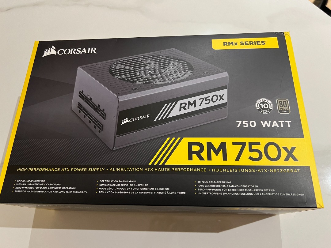 RM750x Modular PSU - 750W 80+ Gold Power Supply - Box Included ...