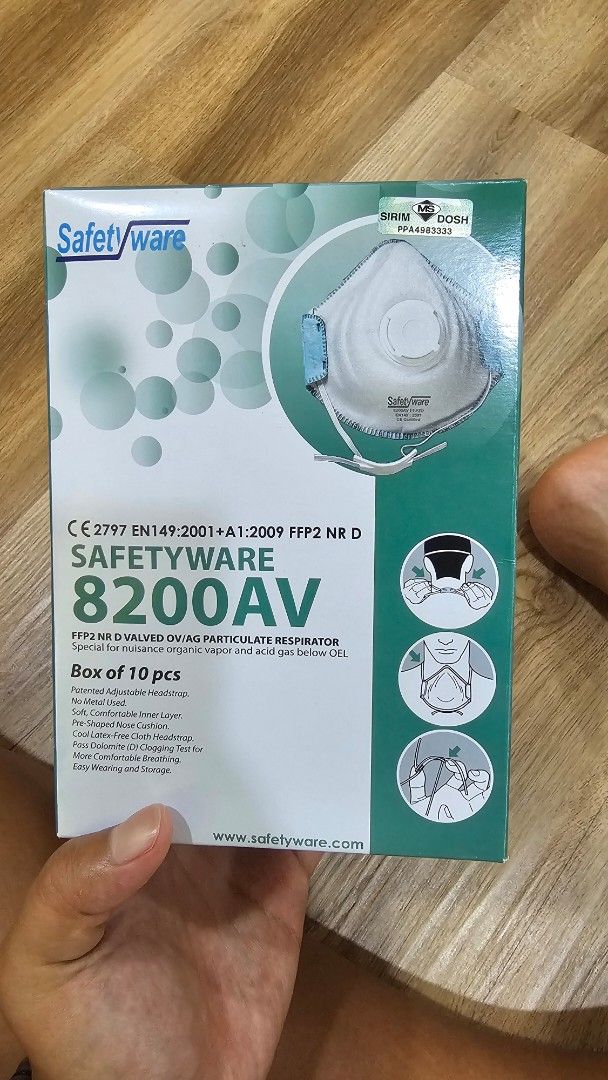Safetyware 8200AV FFP2 Particulate Respirator, Everything Else, Others on Carousell