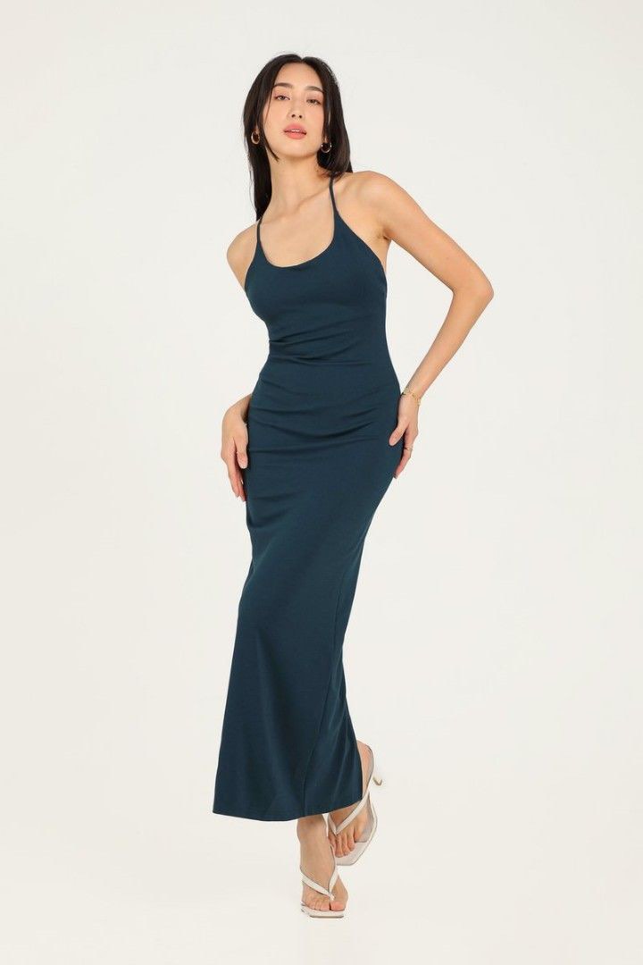 SPG Lovisa Low Back Dress in Emerald (Supergurl), Women's Fashion ...