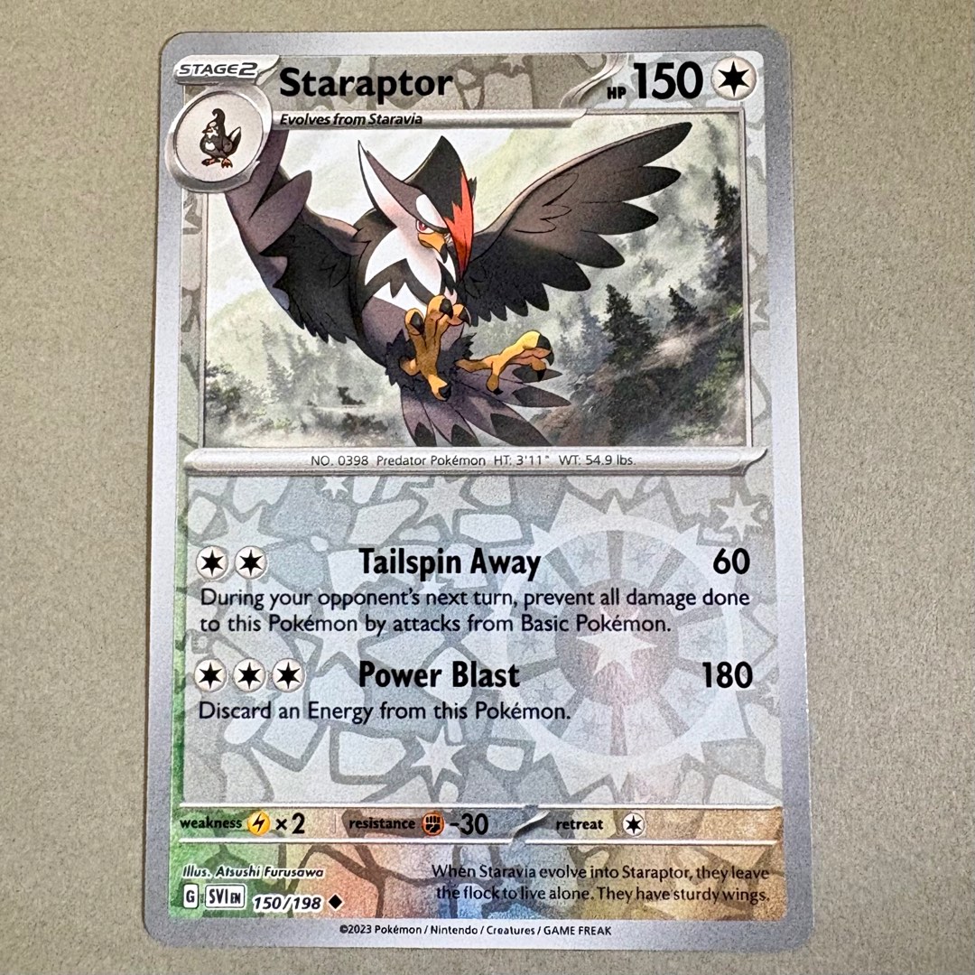 Staraptor SV150/198 - Pokemon TCG, Hobbies & Toys, Toys & Games on ...