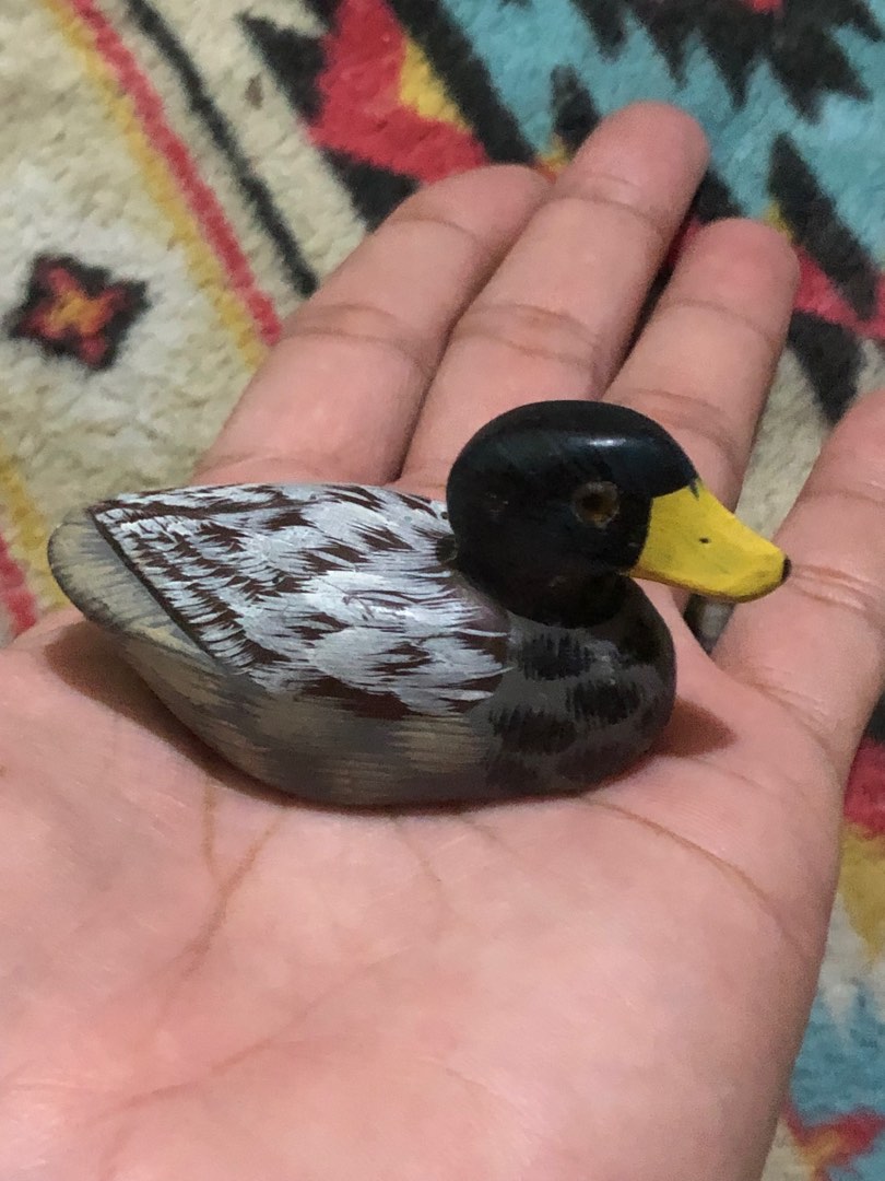 Stone Sculpted Small Duck desk display, Hobbies & Toys, Memorabilia ...