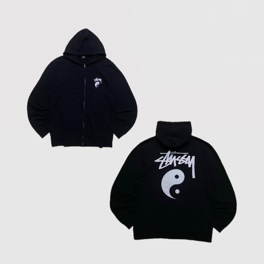 Stussy yin yang zip up hoodie, Men's Fashion, Coats, Jackets and ...