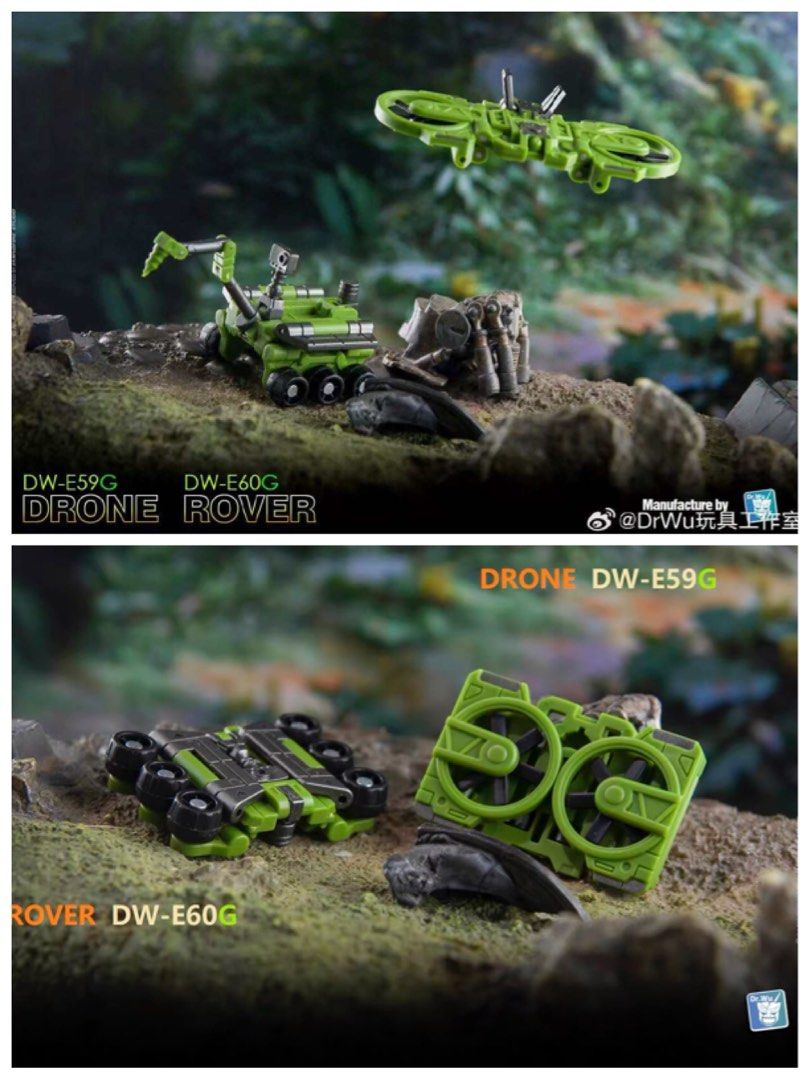 Transformers Dr.Wu Dr Wu - DW-E59G Drone & DW-E60G Rover for Siege / Legacy Soundwave (MISB ...