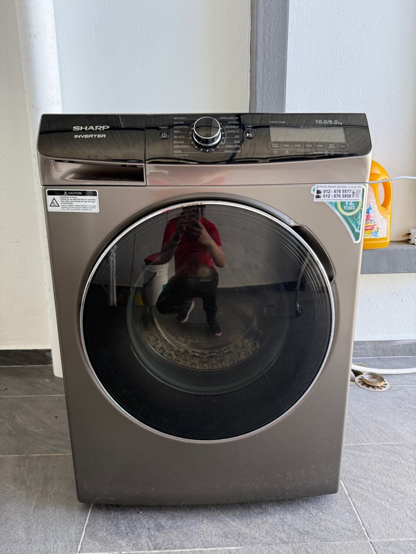 [Under SenHeng Warranty] Sharp 2 In 1 Front Load Washer Dryer (10 kg ...