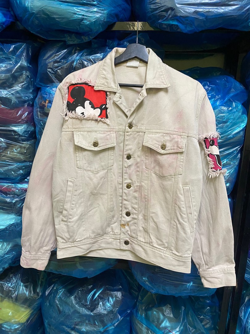 VINTAGE MICKEY MOUSE TRUCKER JACKET, Men's Fashion, Coats, Jackets and ...