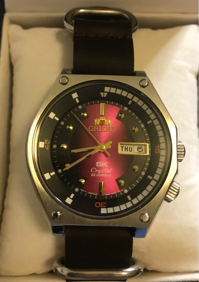 VINTAGE ORIENT SK 22 JEWELS AUTO WATCH, Luxury, Watches on Carousell