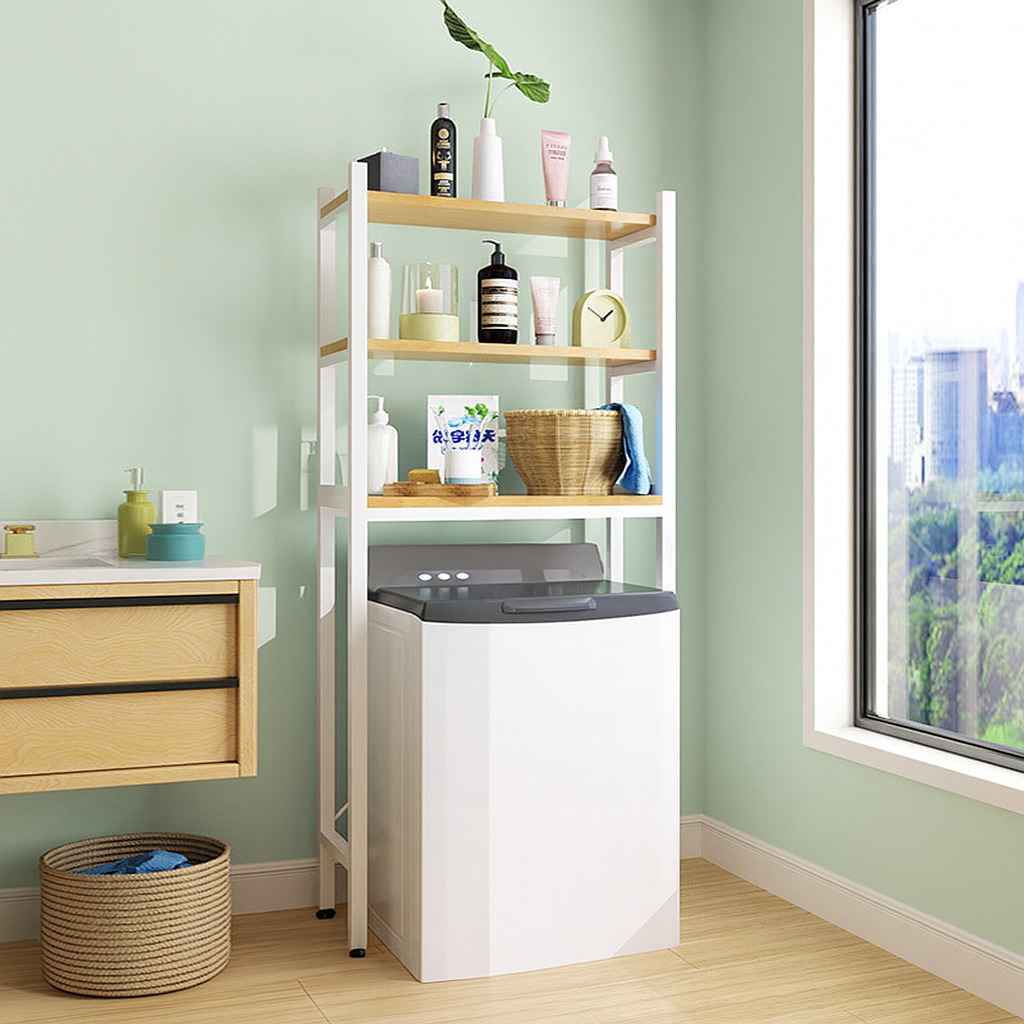Washing Machine Storage Rack | Laundry Room Shelf Stand | Over Washer ...