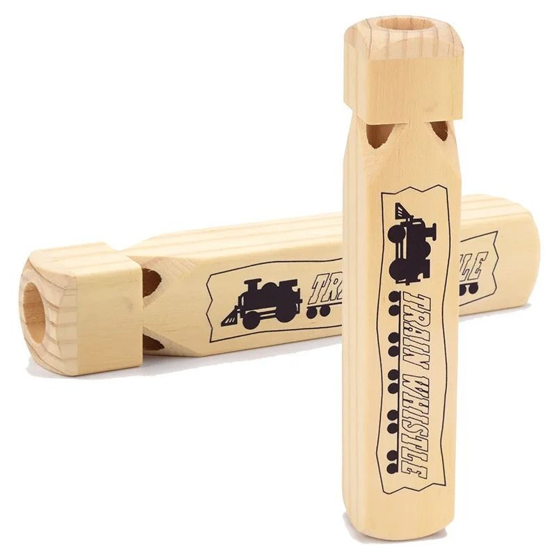 Wooden Train Whistle Bird Call Kids Montessori Musical Toys Noisemaker ...