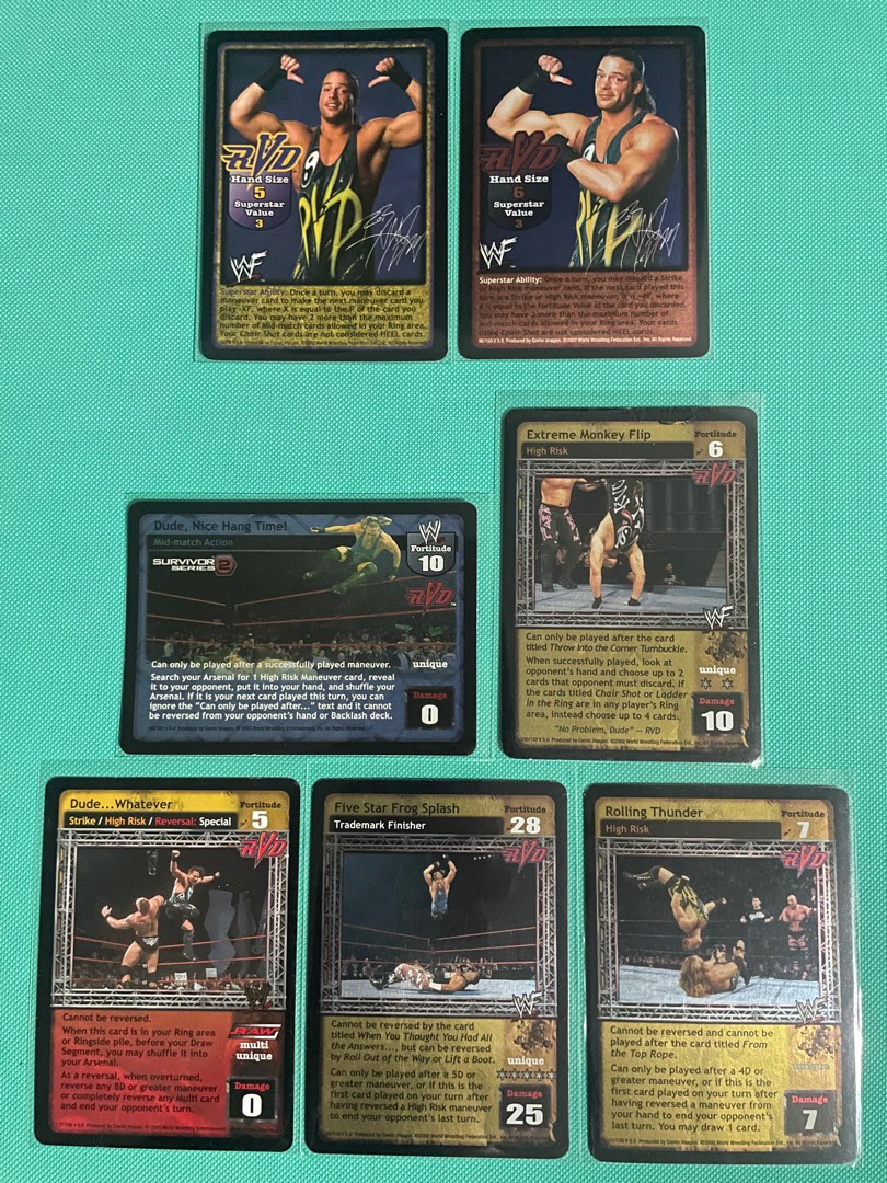 WWE WWF RAW DEAL CARDS - RVD, Hobbies & Toys, Memorabilia ...