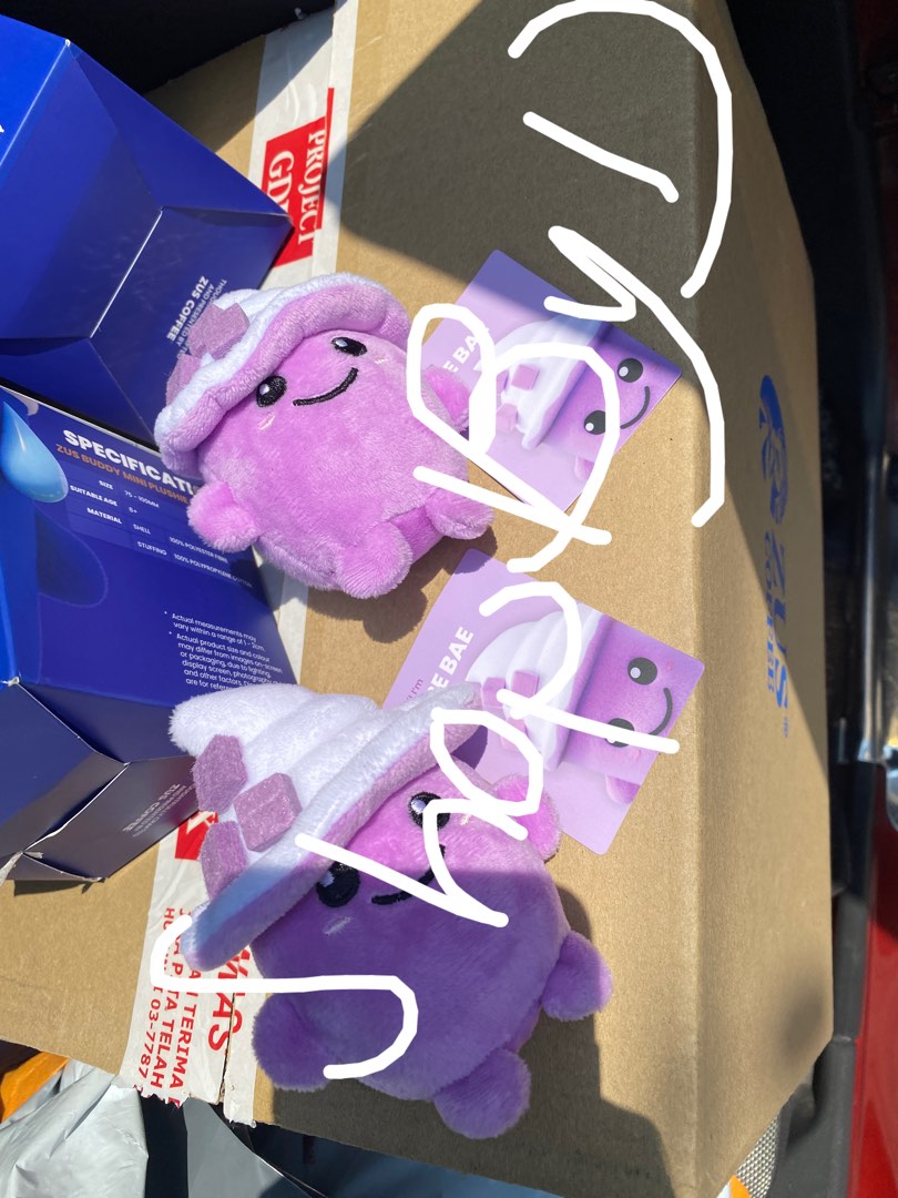 Zus Ube Bae ( Combo Ube + 1 random plushie fear or sad), Hobbies & Toys ...