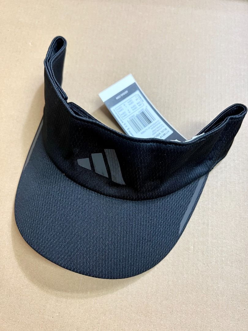 (全新 NEW) 正品 Adidas AEROREADY 跑步太陽帽 - 黑色 (Size: OSFM 男子/ OSFW 女子) 中空遮陽帽 ...