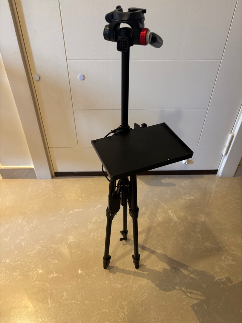 Adjustable Tripod with Tray and Phone Holder, Photography, Photography ...