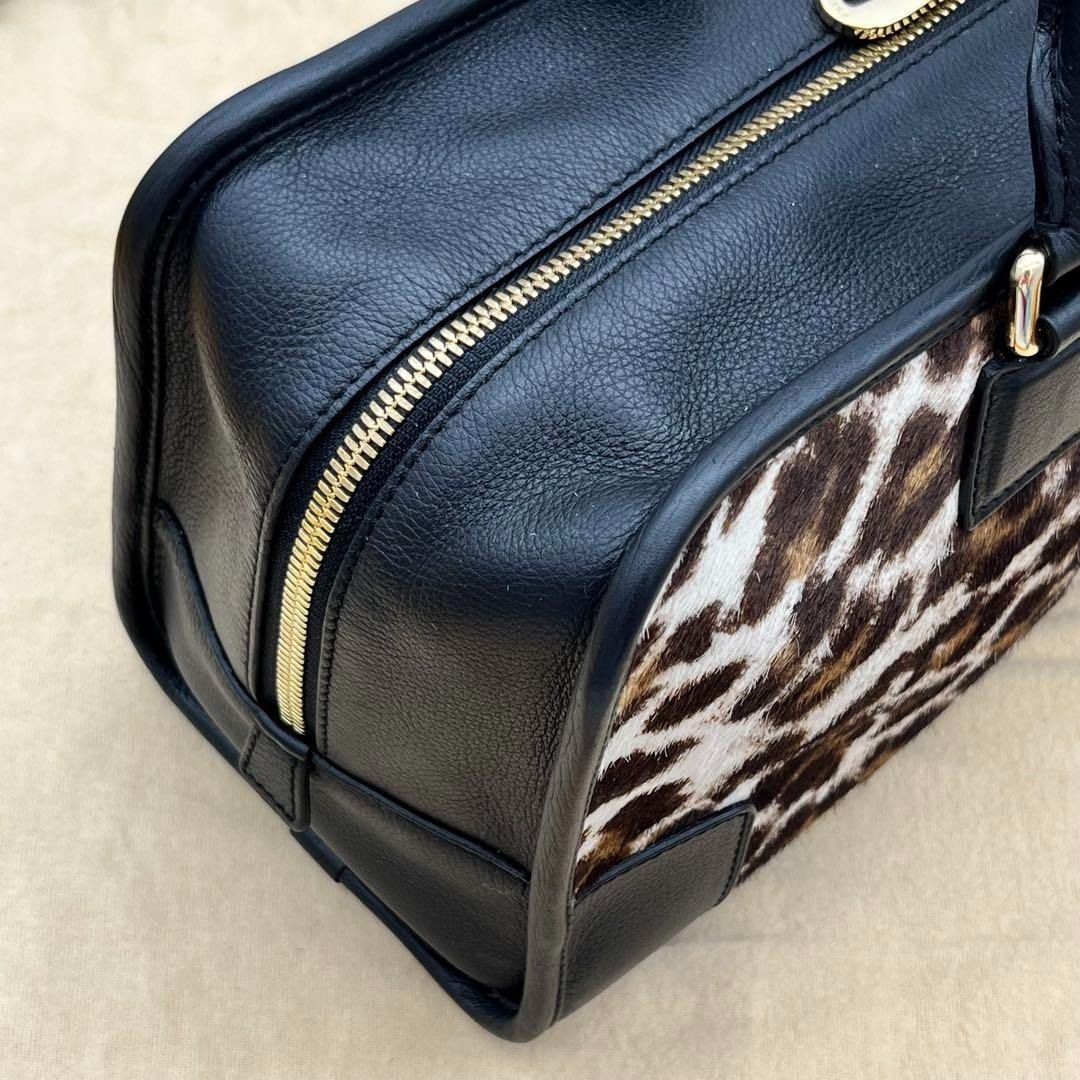 Authentic Loewe Amazona 36 Leopard Print Handbag, Porcelain w ...